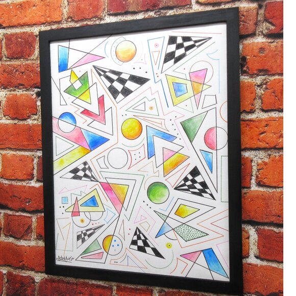 Art | 18x24 Original Signed Watercolor Paintingdrawing Wood Frame Brady ...